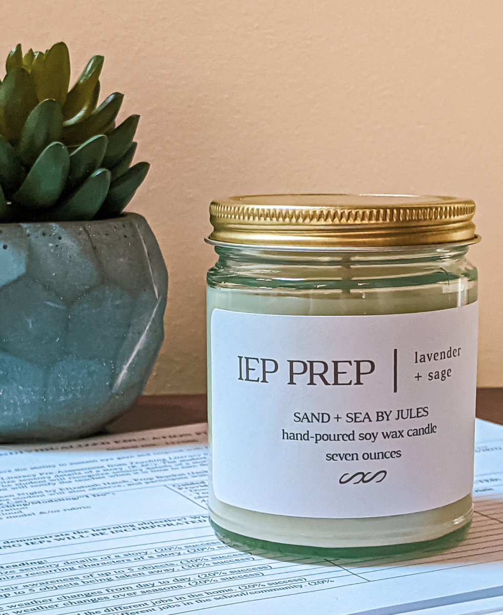 Sand and Sea by Jules - IEP Prep Candle
